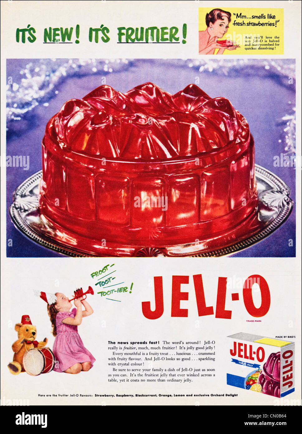JELL-O fruit jelly dessert advert Original advertisement from 1950s ...