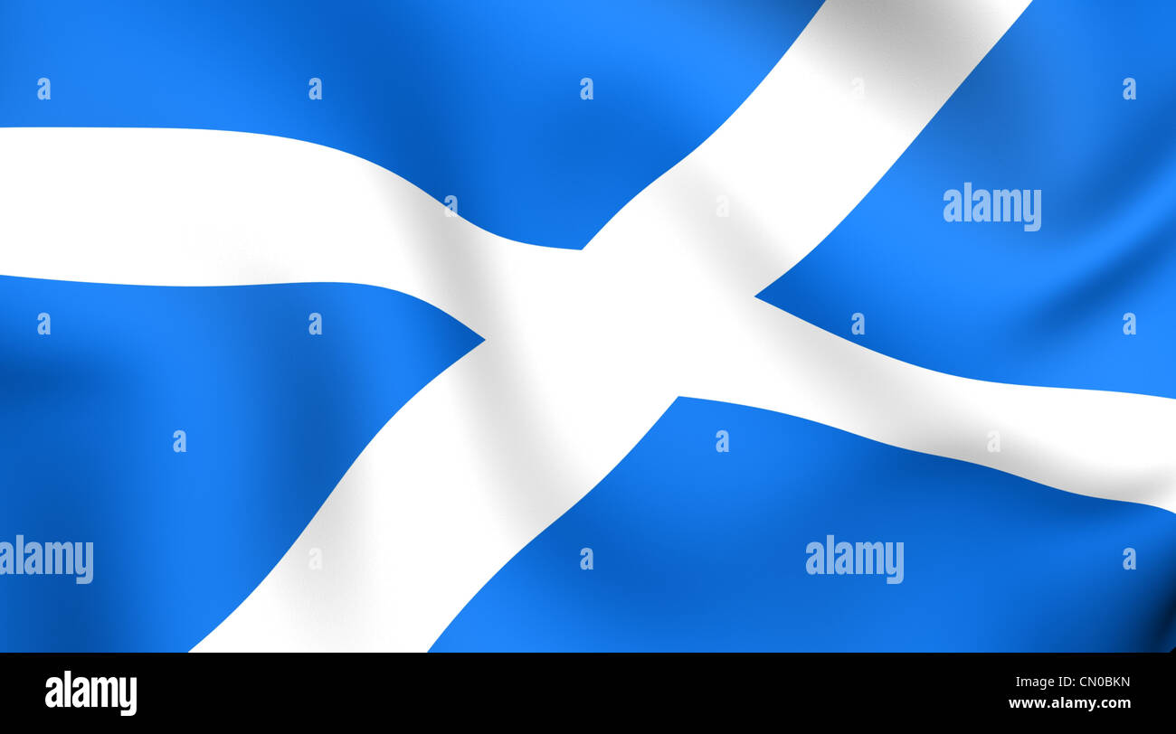 Flag of Scotland. Close up. Front view Stock Photo - Alamy