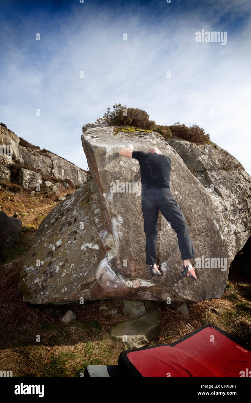 One person jumping off rock hi-res stock photography and images - Alamy