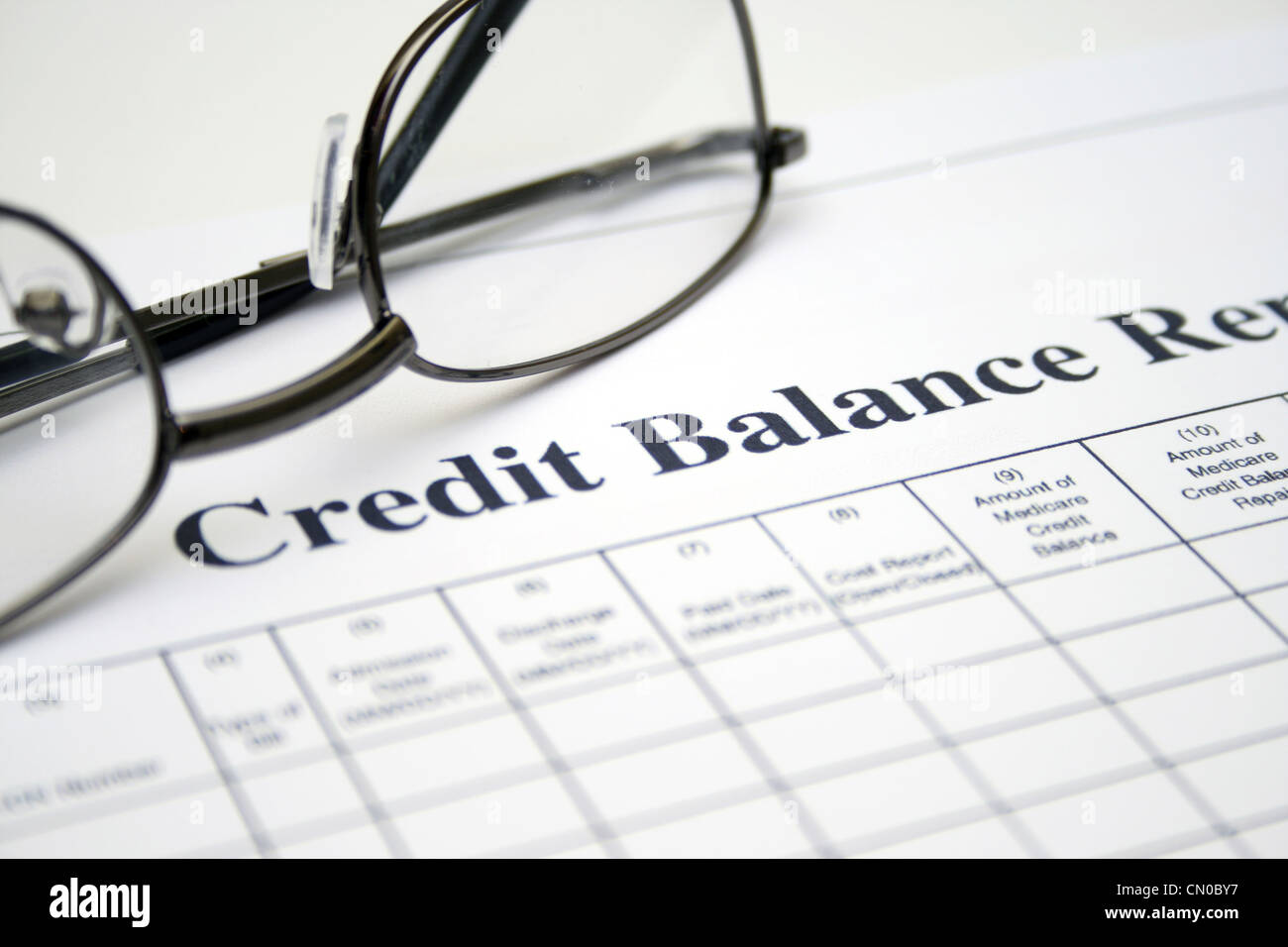 Credit balance report Stock Photo - Alamy