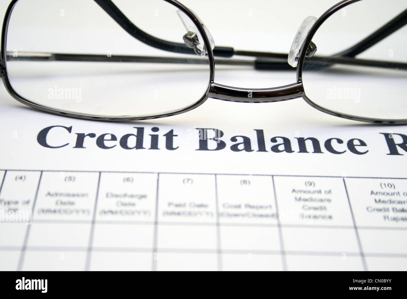 Credit balance report Stock Photo - Alamy