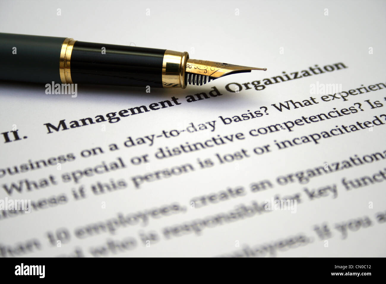 Management and organization Stock Photo - Alamy