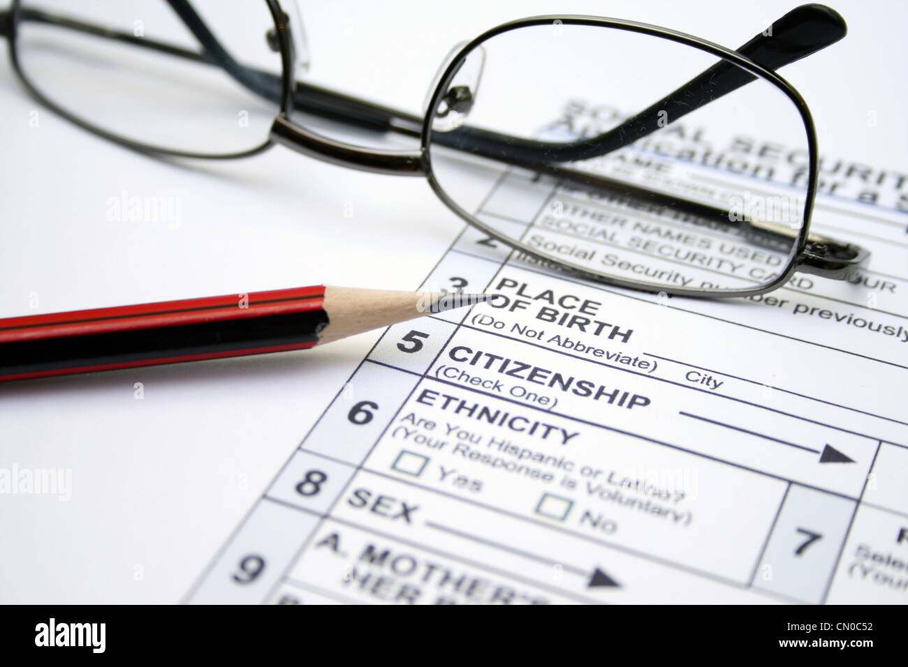 Social security number form hi-res stock photography and images - Alamy