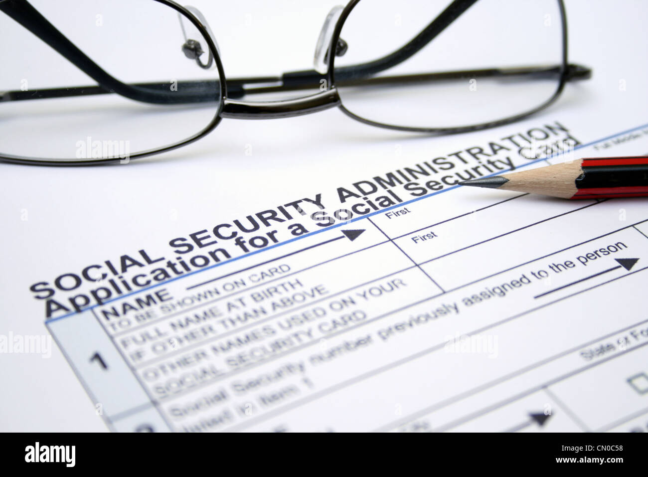 Social security number form hi-res stock photography and images - Alamy