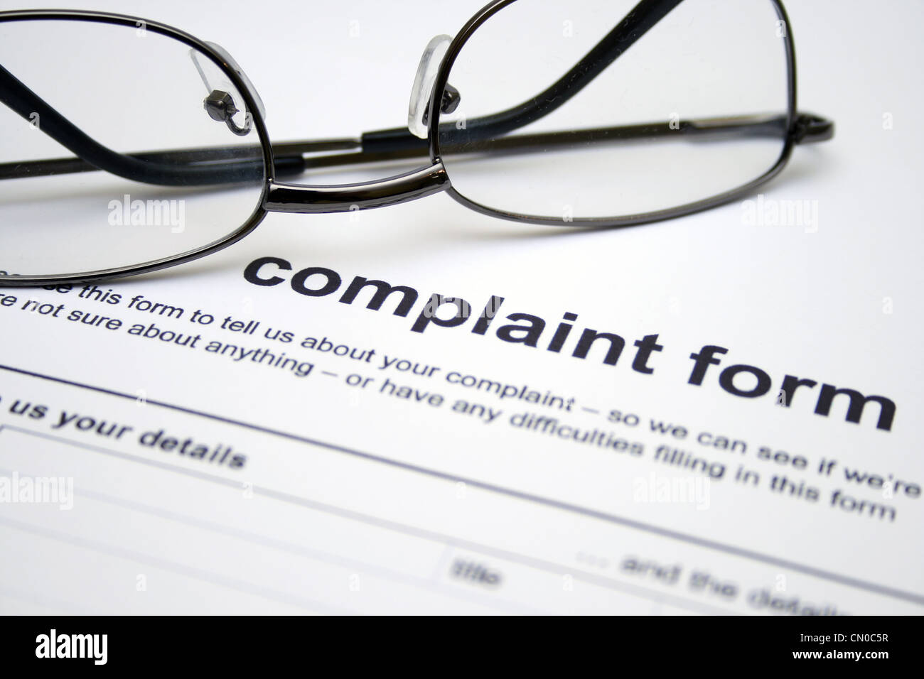 Complaint form complain hi-res stock photography and images - Alamy