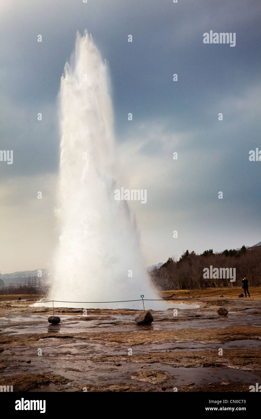 The great geyser area, iceland hi-res stock photography and images - Alamy