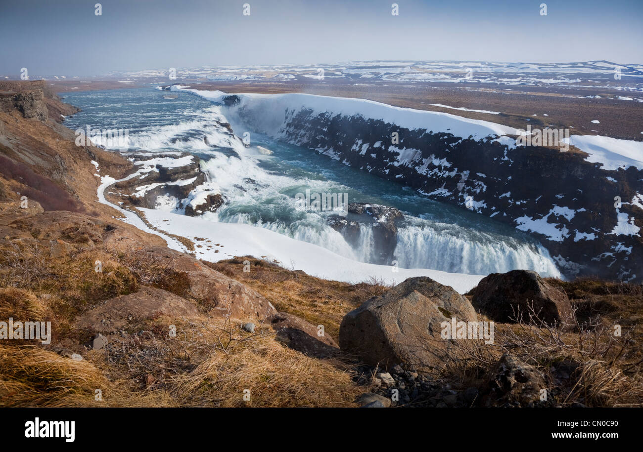 Beautiful powerful gullfoss waterfalls hi-res stock photography and ...