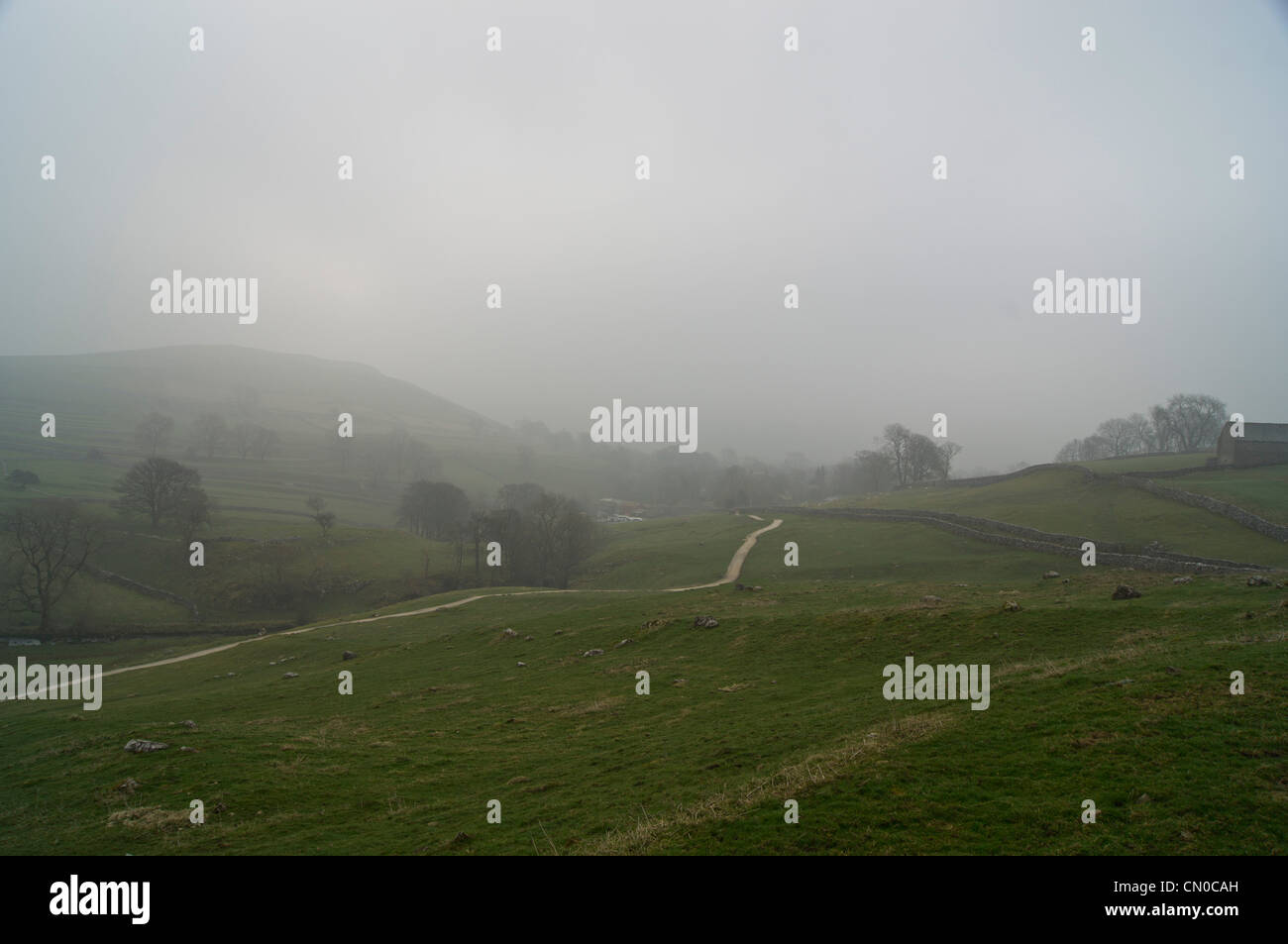 Typical landscape in Yorkshire Dales National Park in Great Britain ...
