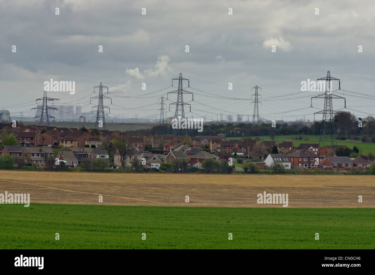 Energy Distribution Network - Electricity Pylons Stock Photo - Alamy
