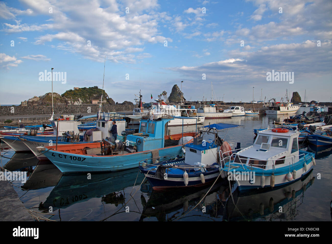 The fishing port of Aci Trezza Sicily Stock Photo - Alamy