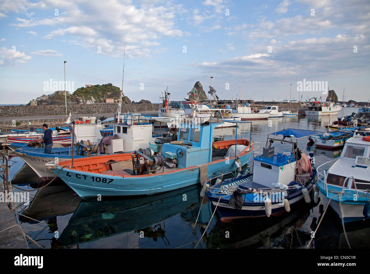 The fishing port of Aci Trezza Sicily Stock Photo - Alamy