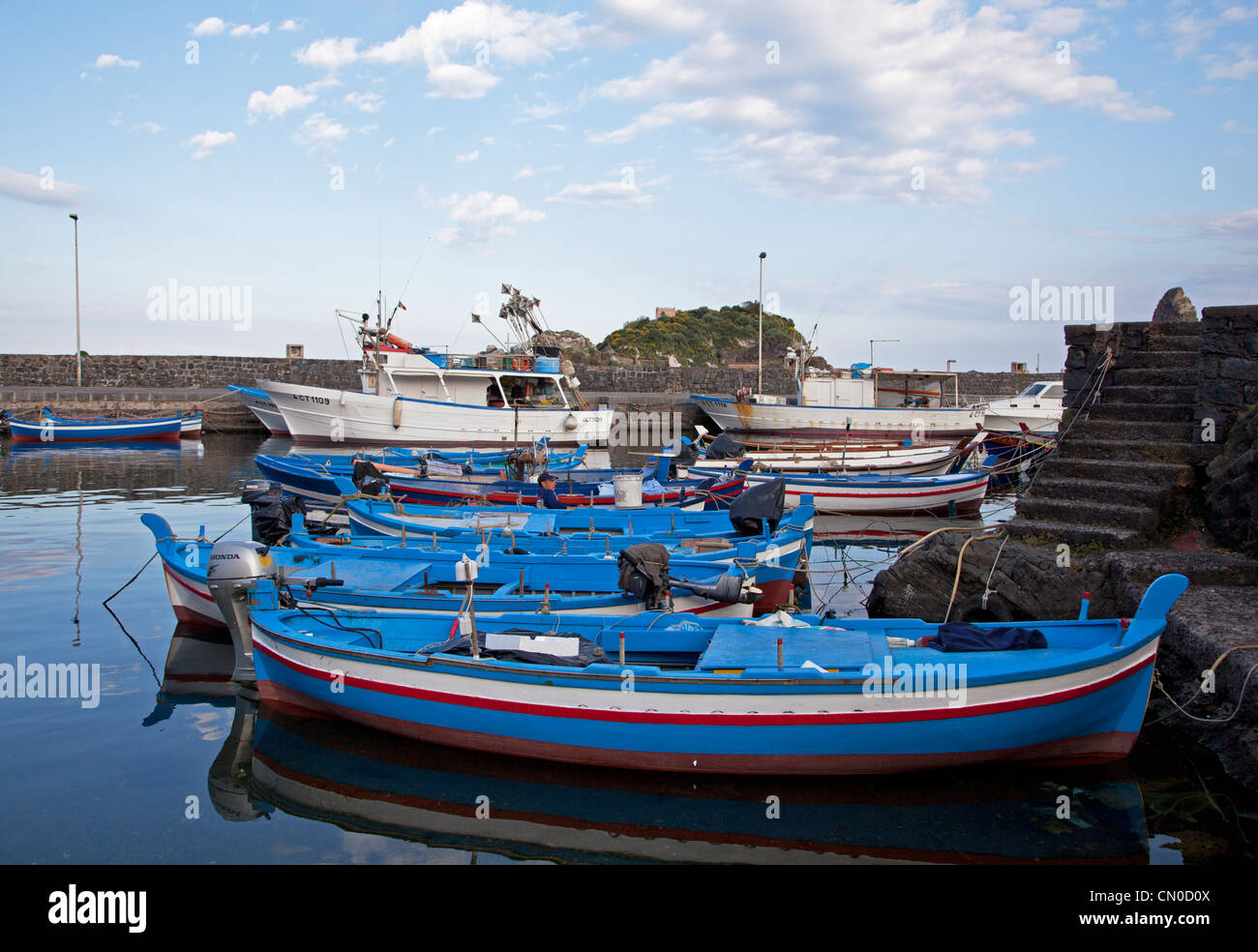 The fishing port of Aci Trezza Sicily Stock Photo - Alamy