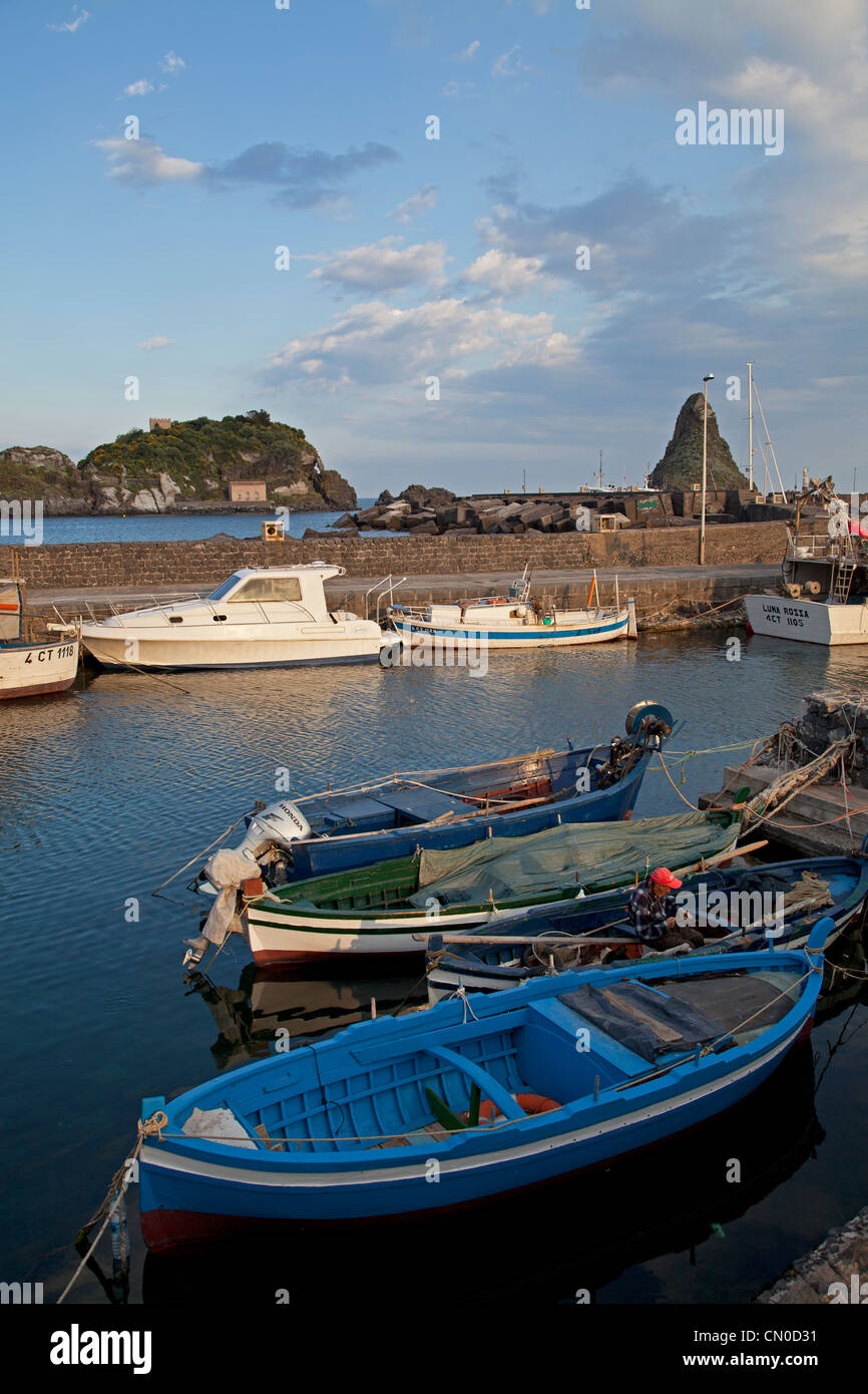 The fishing port of Aci Trezza Sicily Stock Photo - Alamy