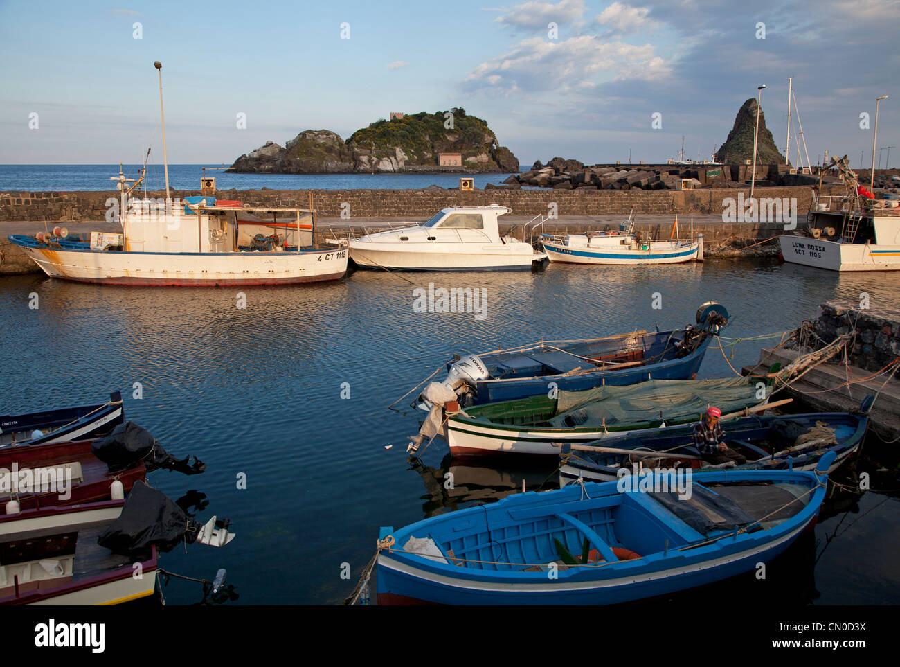 The fishing port of Aci Trezza Sicily Stock Photo - Alamy