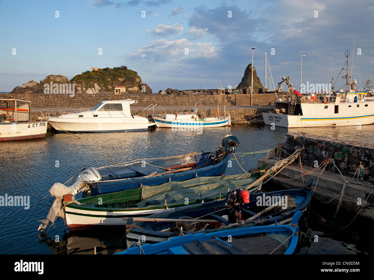 The fishing port of Aci Trezza Sicily Stock Photo - Alamy