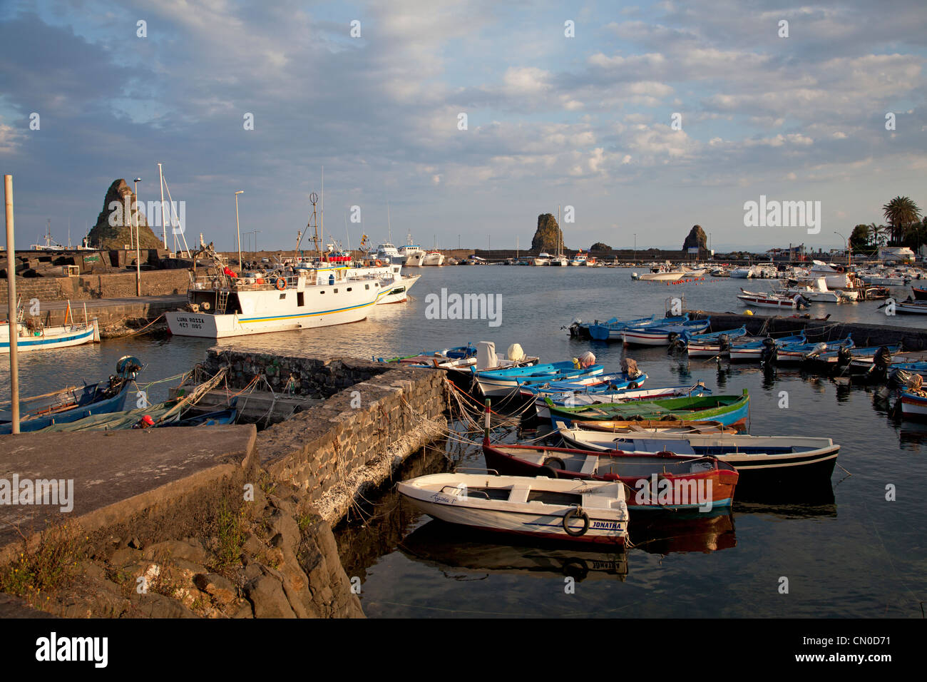 The fishing port of Aci Trezza Sicily Stock Photo - Alamy