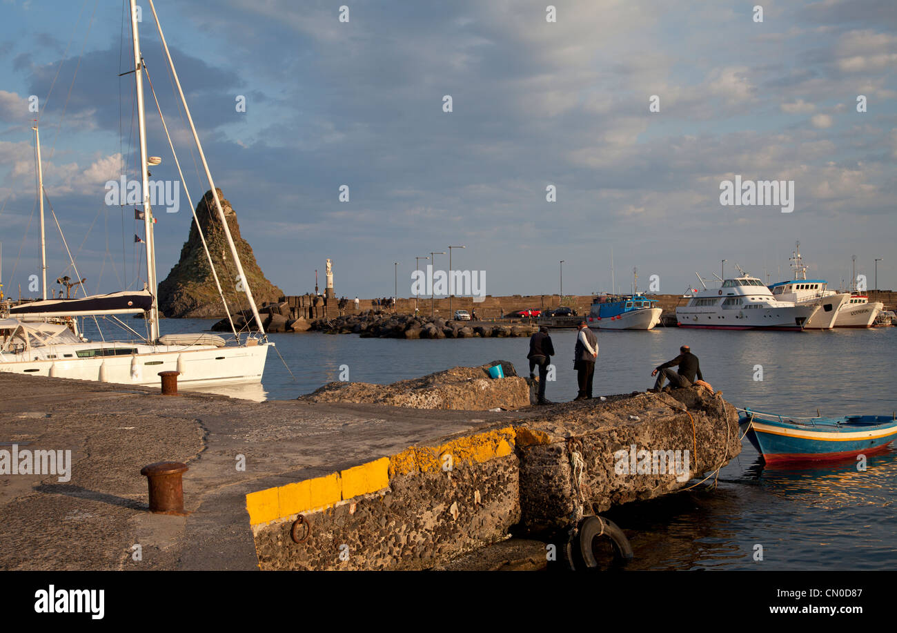The fishing port of Aci Trezza Sicily Stock Photo - Alamy