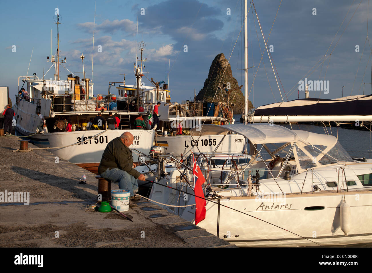 The fishing port of Aci Trezza Sicily Stock Photo - Alamy