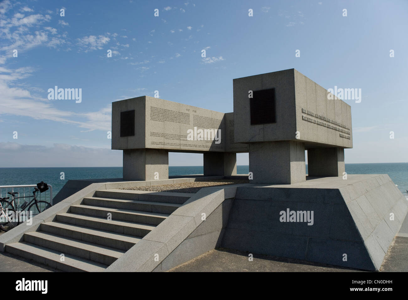 National Guard Memorial at Vierville draw on Omaha Beach built on ...