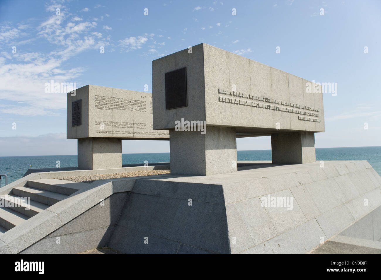German blockhouse WN72 by the National Guard Memorial at Vierville draw ...