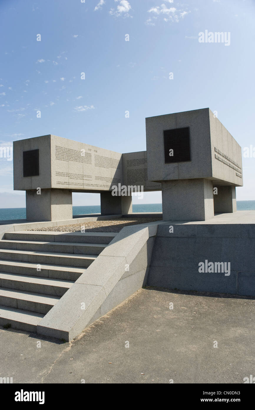 National Guard Memorial at Vierville draw on Omaha Beach built on ...
