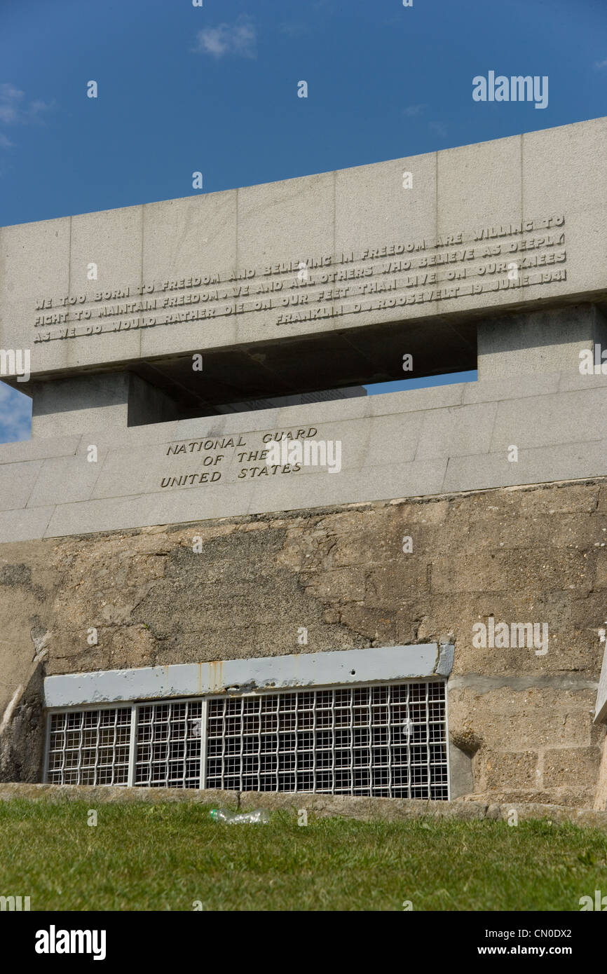 National Guard Memorial at Vierville draw on Omaha Beach built on ...