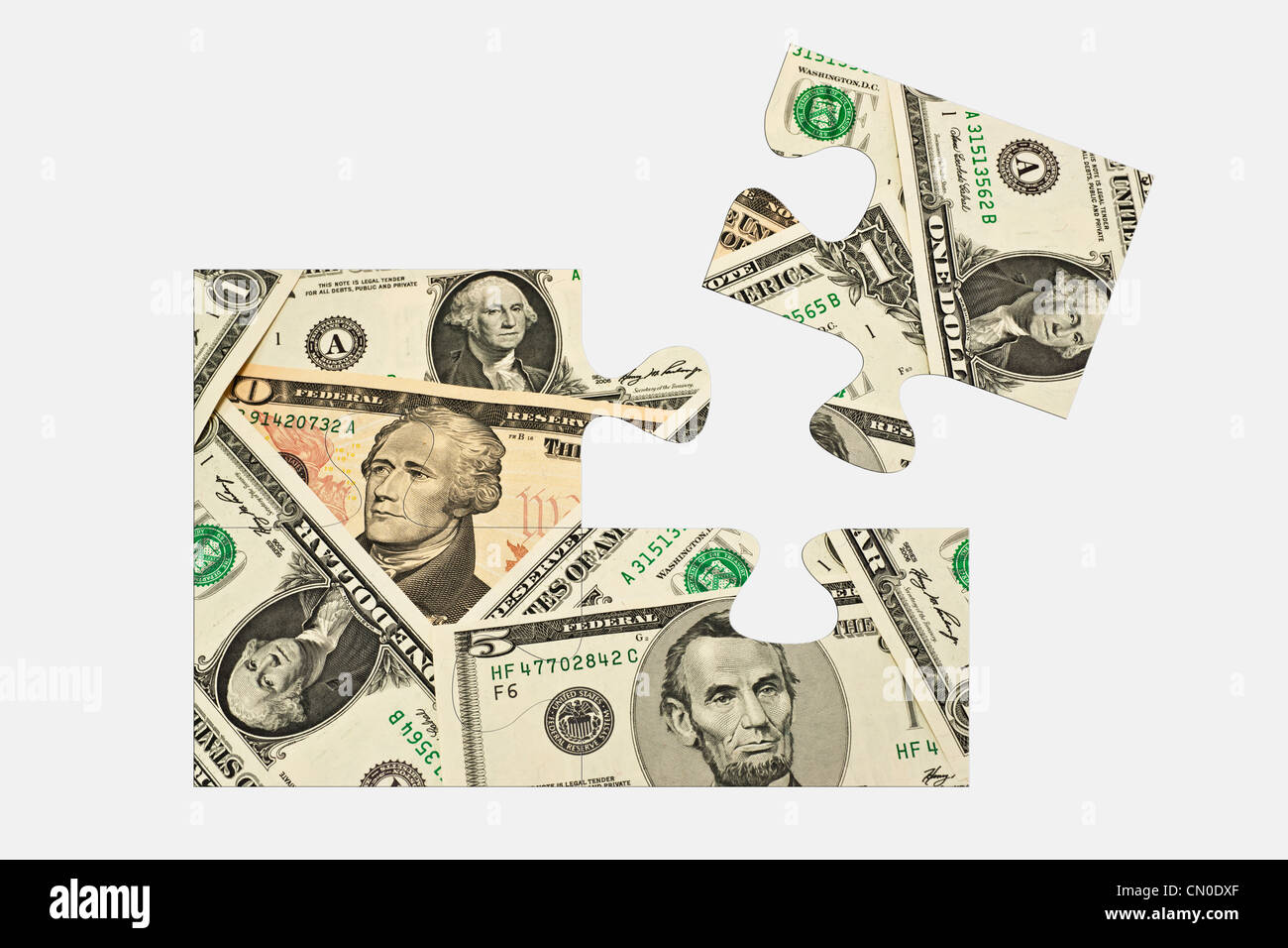 Dollar bill puzzle hi-res stock photography and images - Alamy