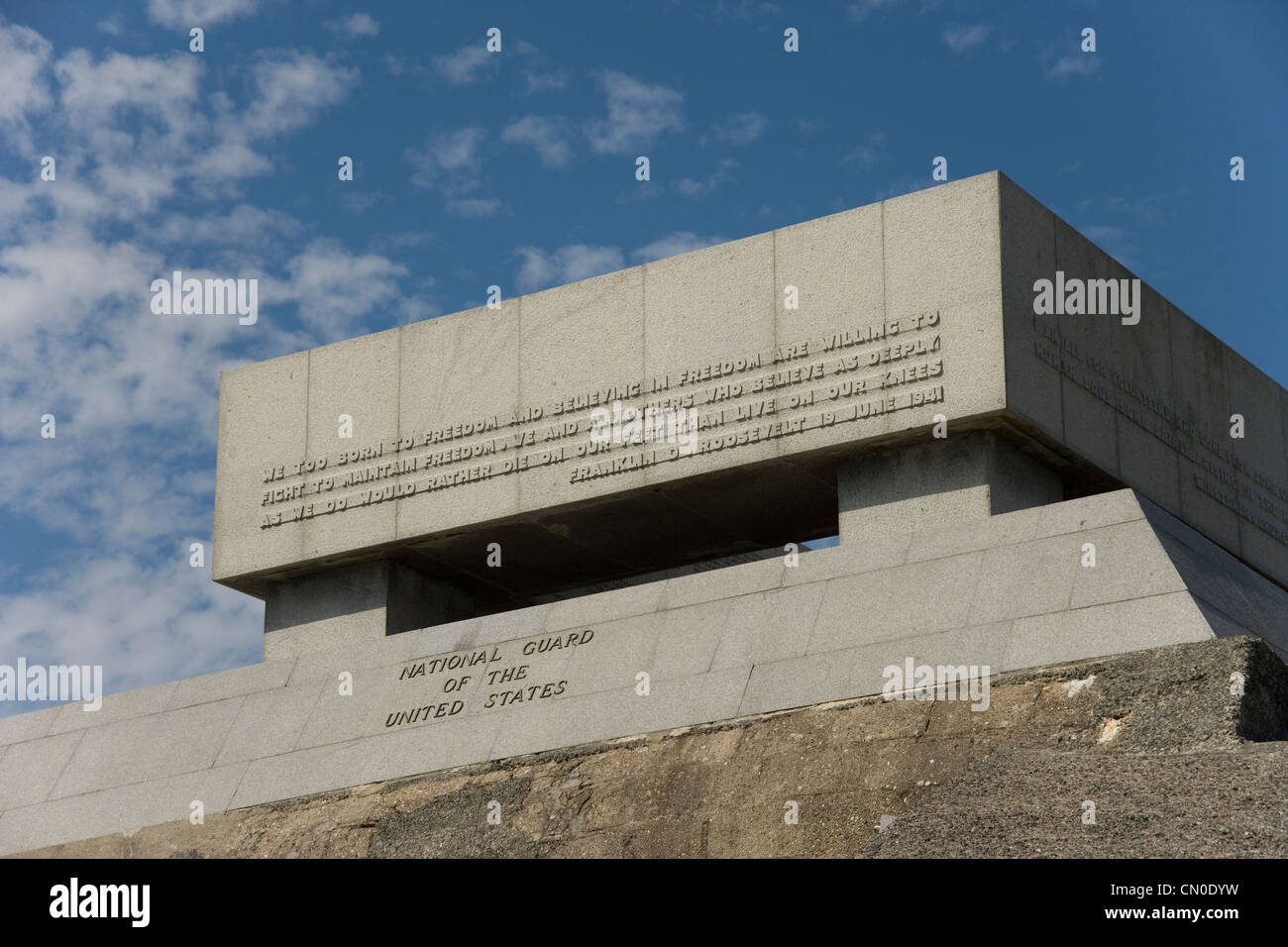 National Guard Memorial at Vierville draw on Omaha Beach built on ...