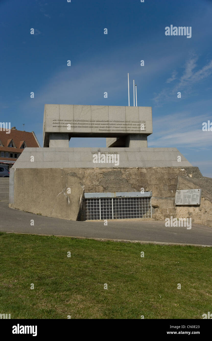 National Guard Memorial at Vierville draw on Omaha Beach built on ...