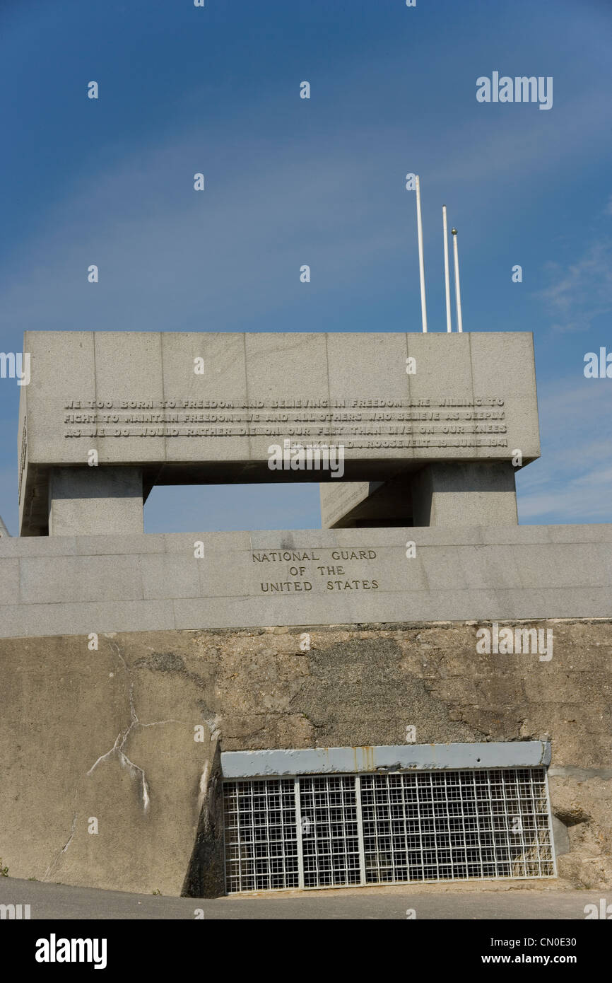 National Guard Memorial at Vierville draw on Omaha Beach built on ...