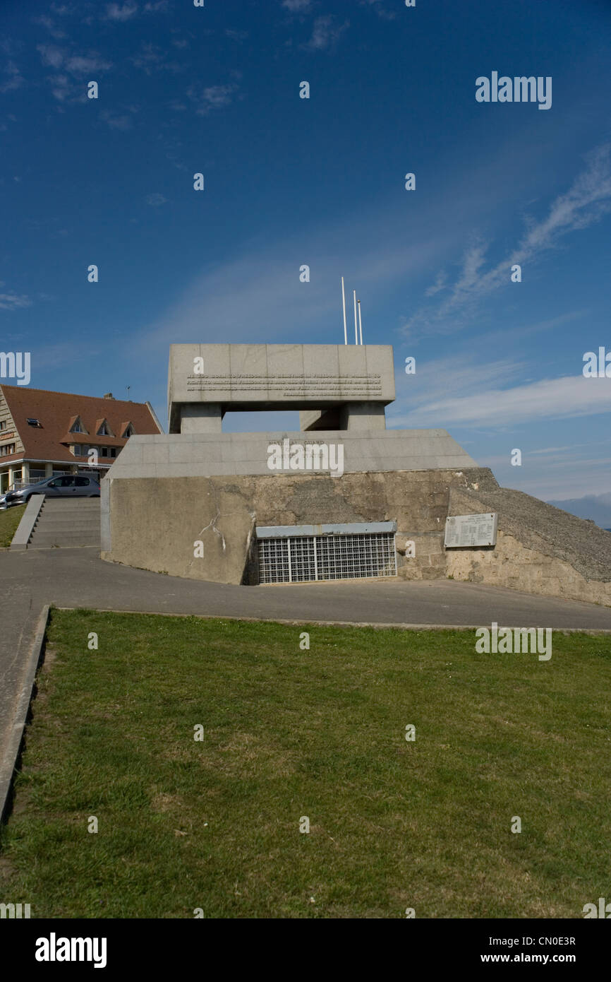 National Guard Memorial at Vierville draw on Omaha Beach built on ...