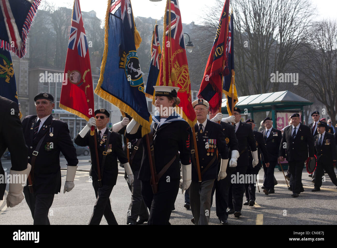 Members of the Royal British Legion at the St Nazaire parade Stock ...
