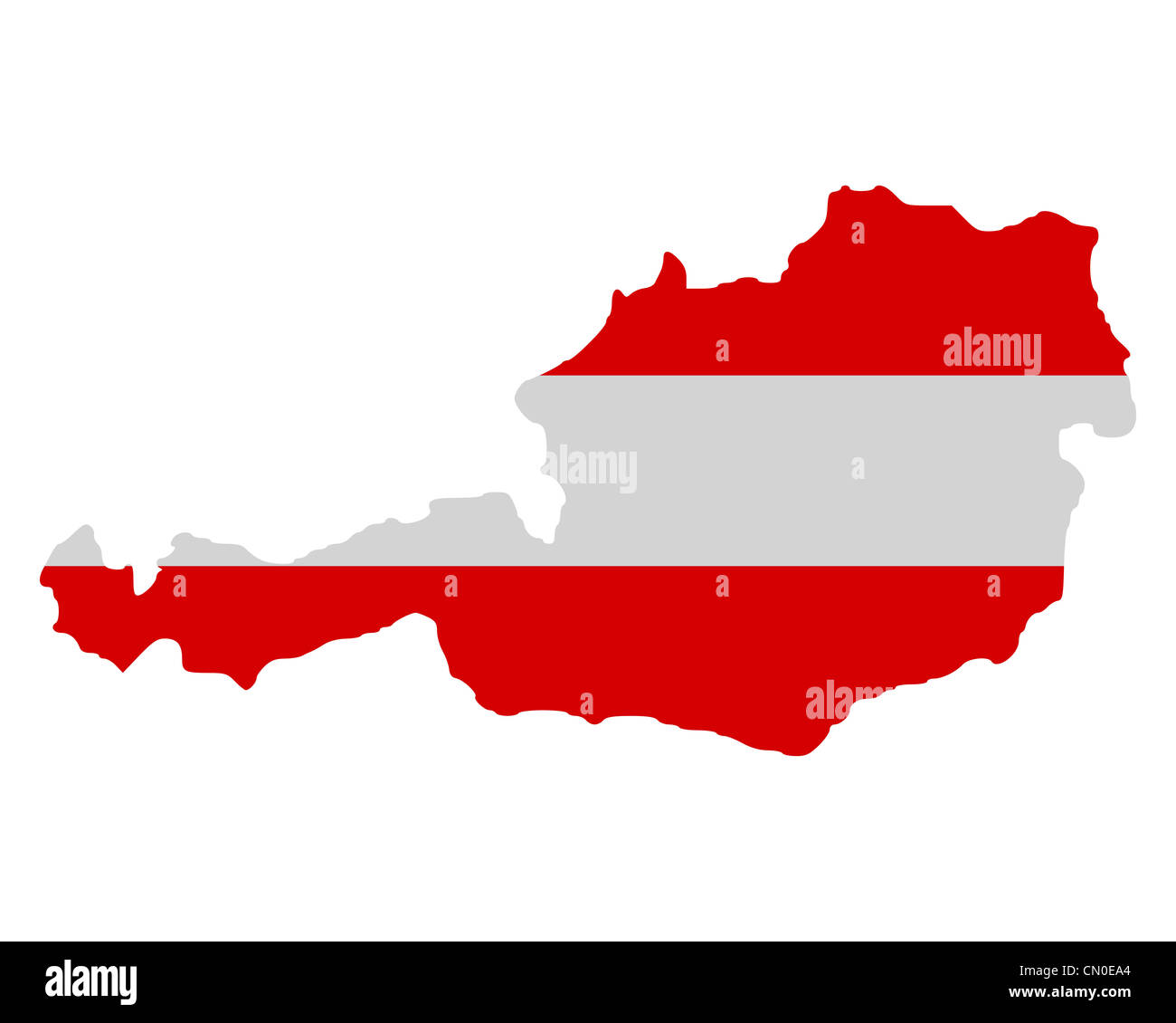 Map and flag of Austria Stock Photo - Alamy