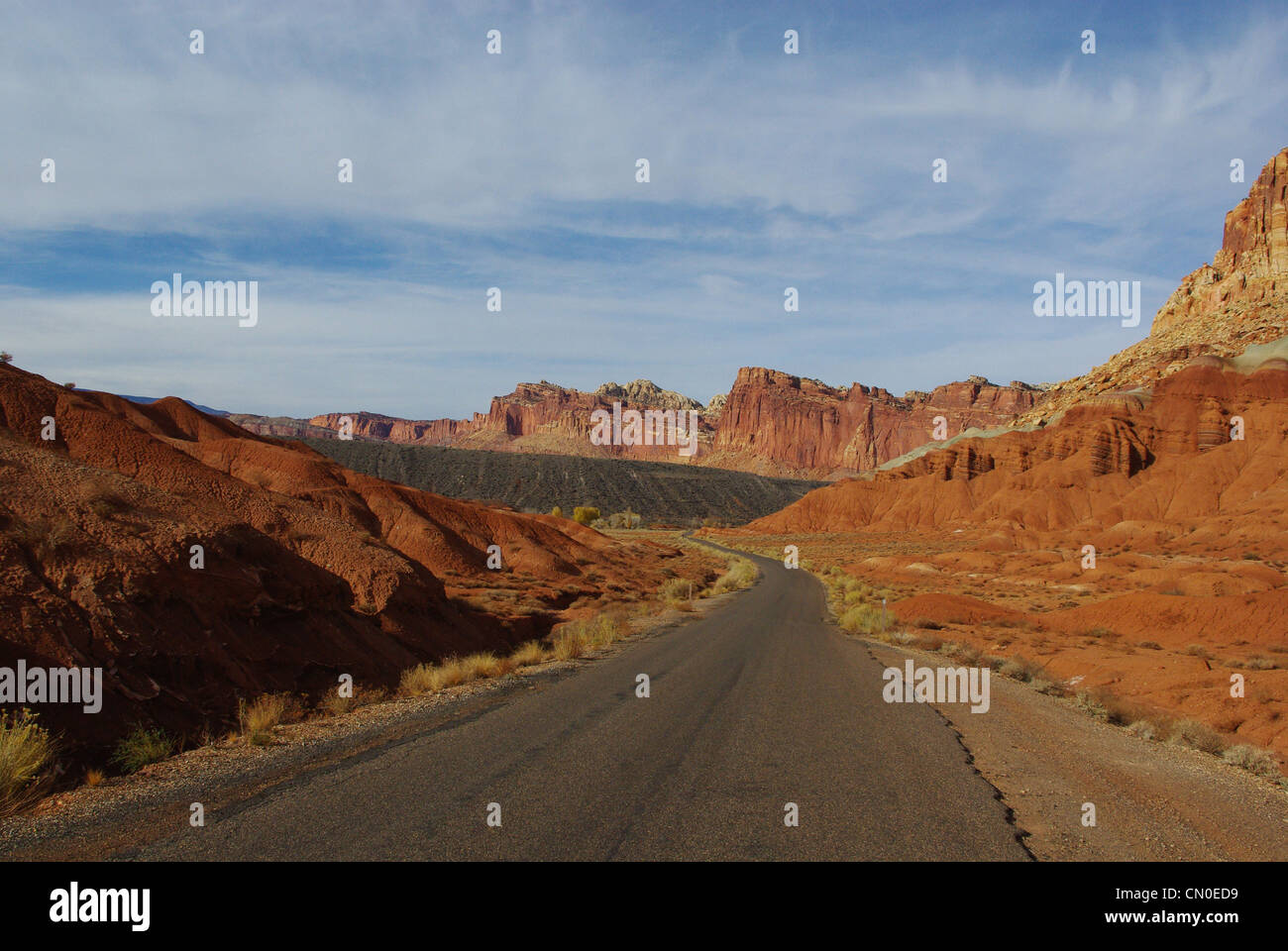 Road through Capitol Reef National Park, Utah Stock Photo - Alamy