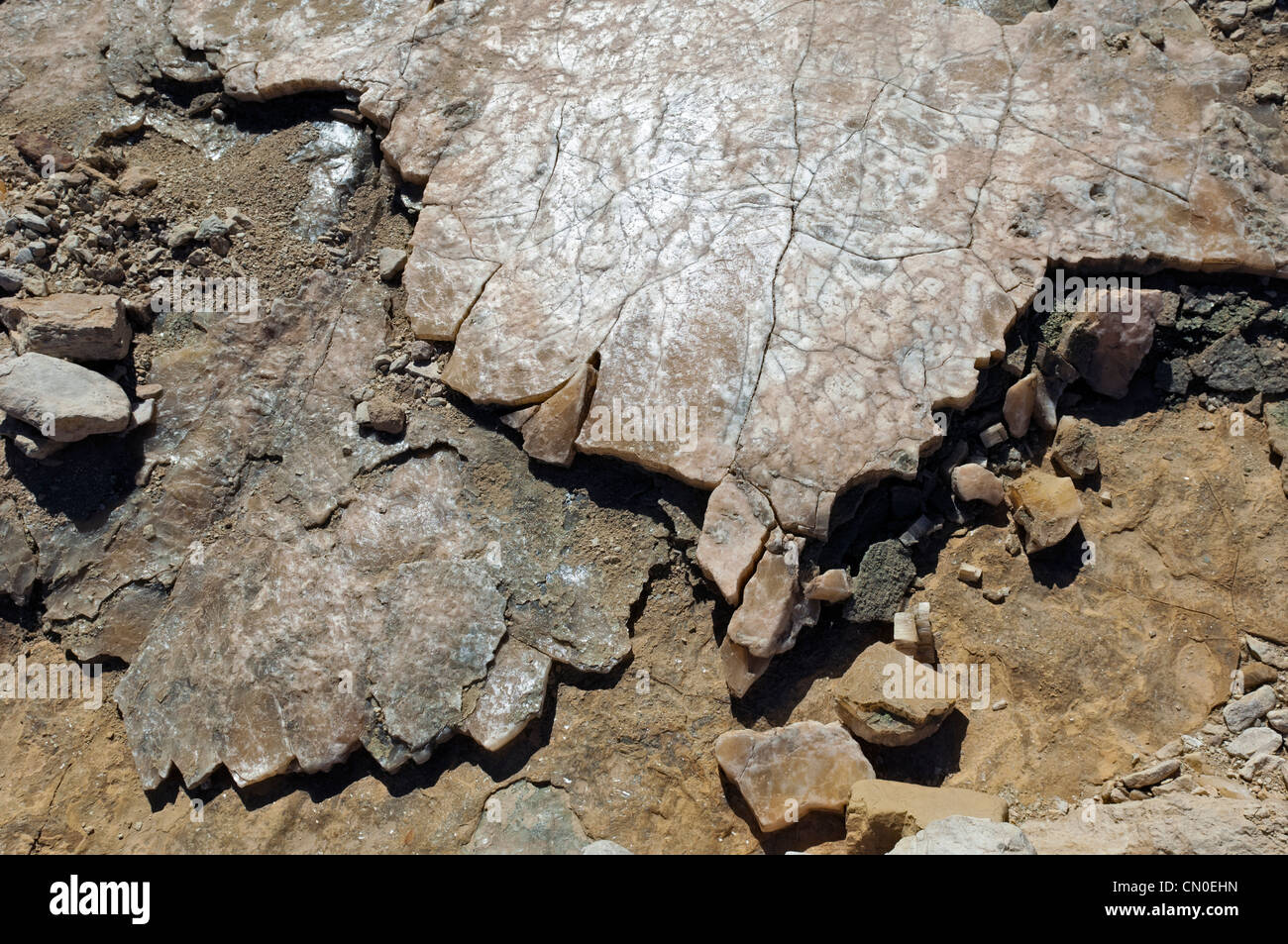 Minerals Deposits Wadi Uziyahu Eilat Massif Reserve Israel Stock Photo ...