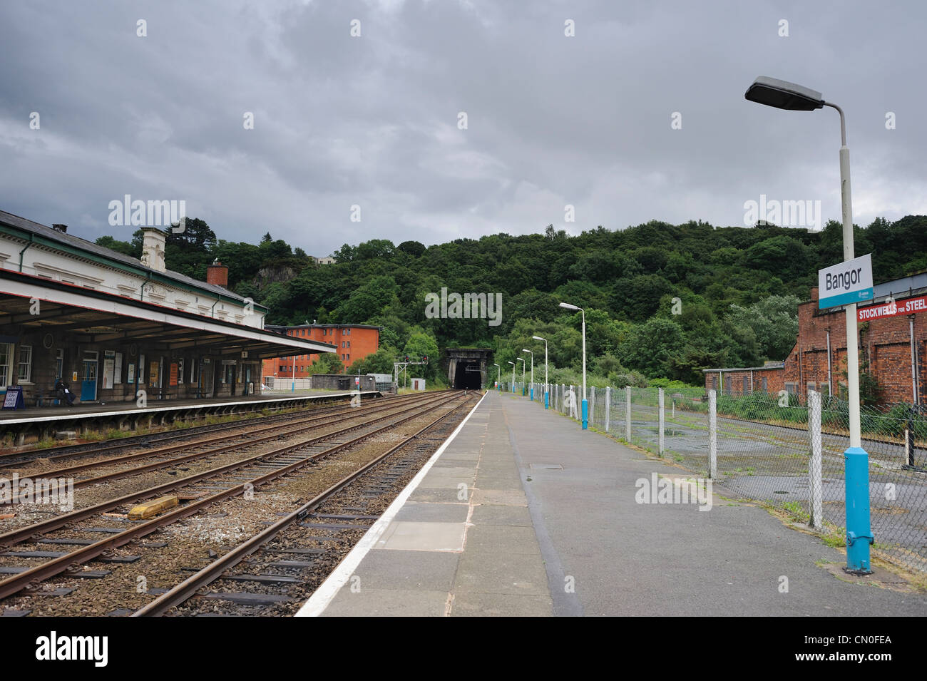 Bangor railway station, Wales, UK Stock Photo - Alamy