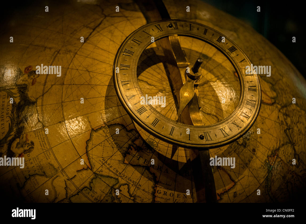 Globe in Maritime Museum, London Stock Photo - Alamy