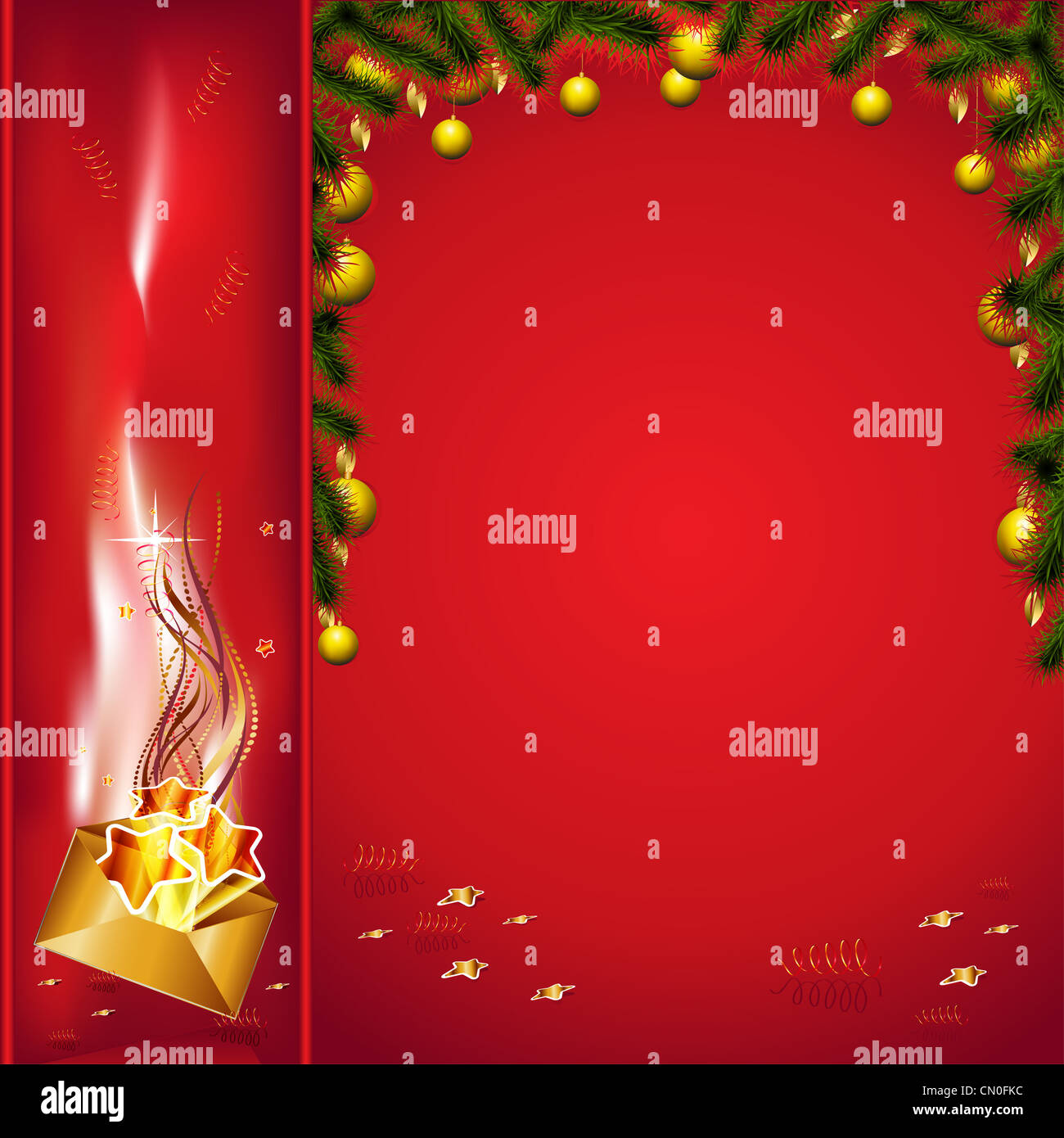 Christmas shiny red card, eps10 vector illustration Stock Photo - Alamy
