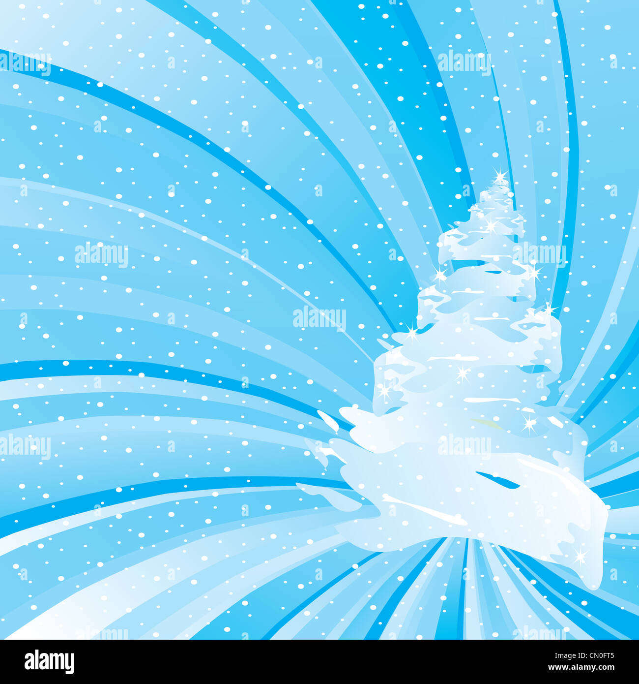 Stylized artistic pine tree vector illustration Stock Photo - Alamy