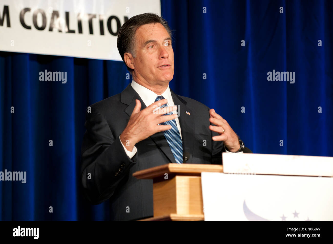 Mitt Romney speaks to his constituents at a rally in Wisconsin to ...