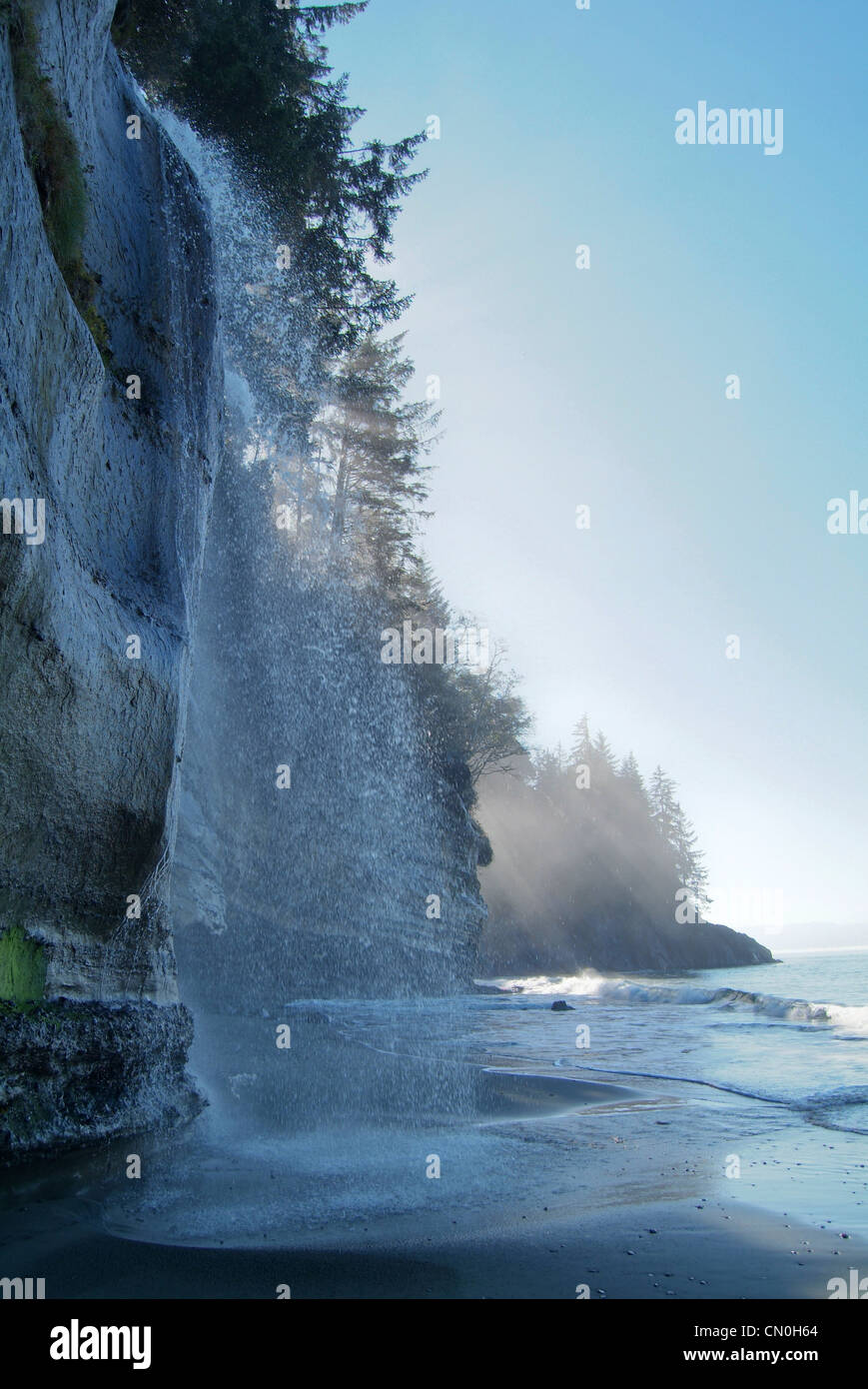 Mystic beach waterfall hi-res stock photography and images - Alamy