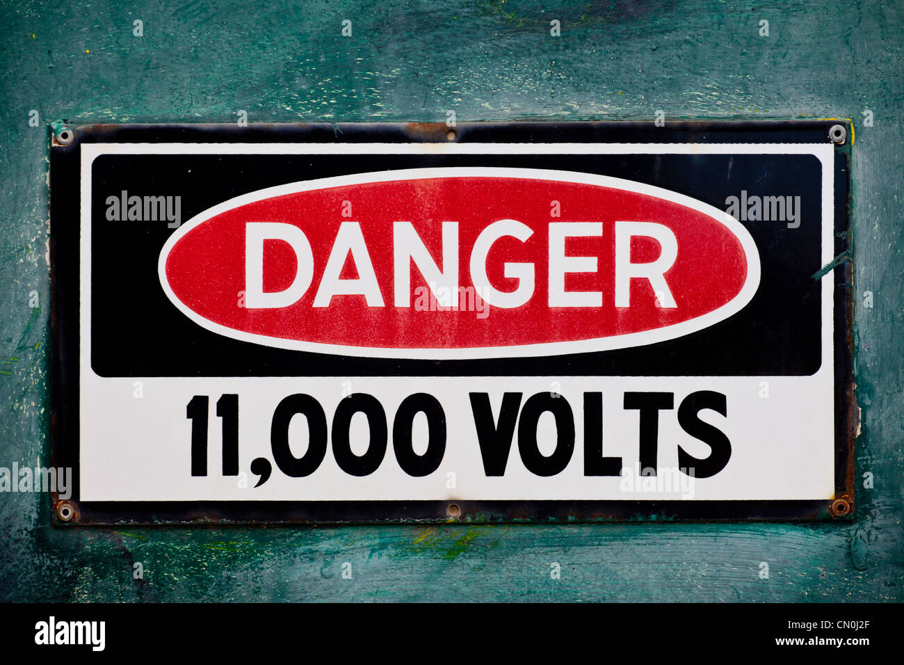 High voltage warning sign hi-res stock photography and images - Alamy