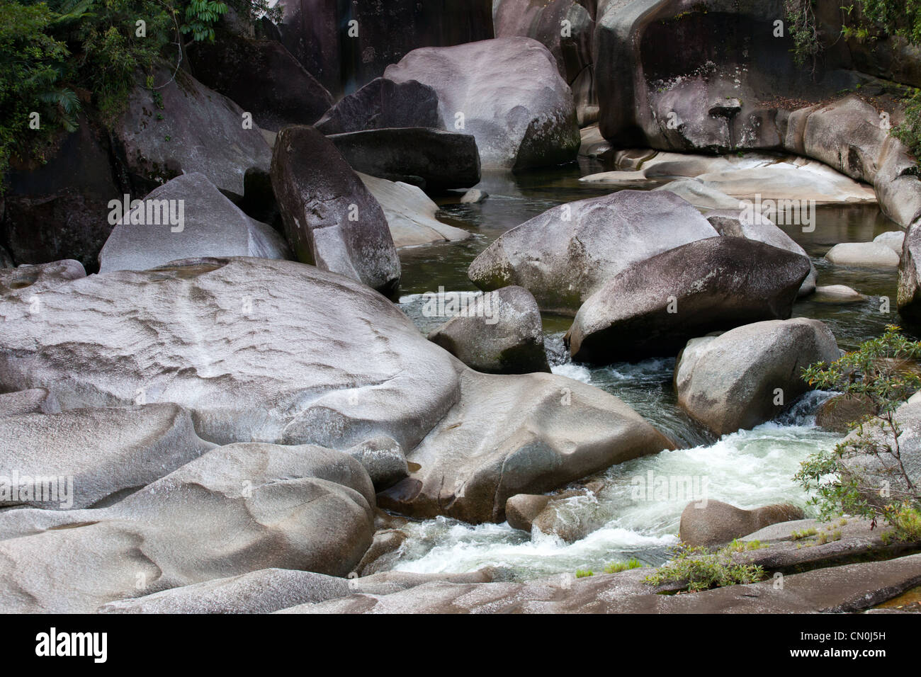 Water Worn Rocks at Babinda Stock Photo - Alamy