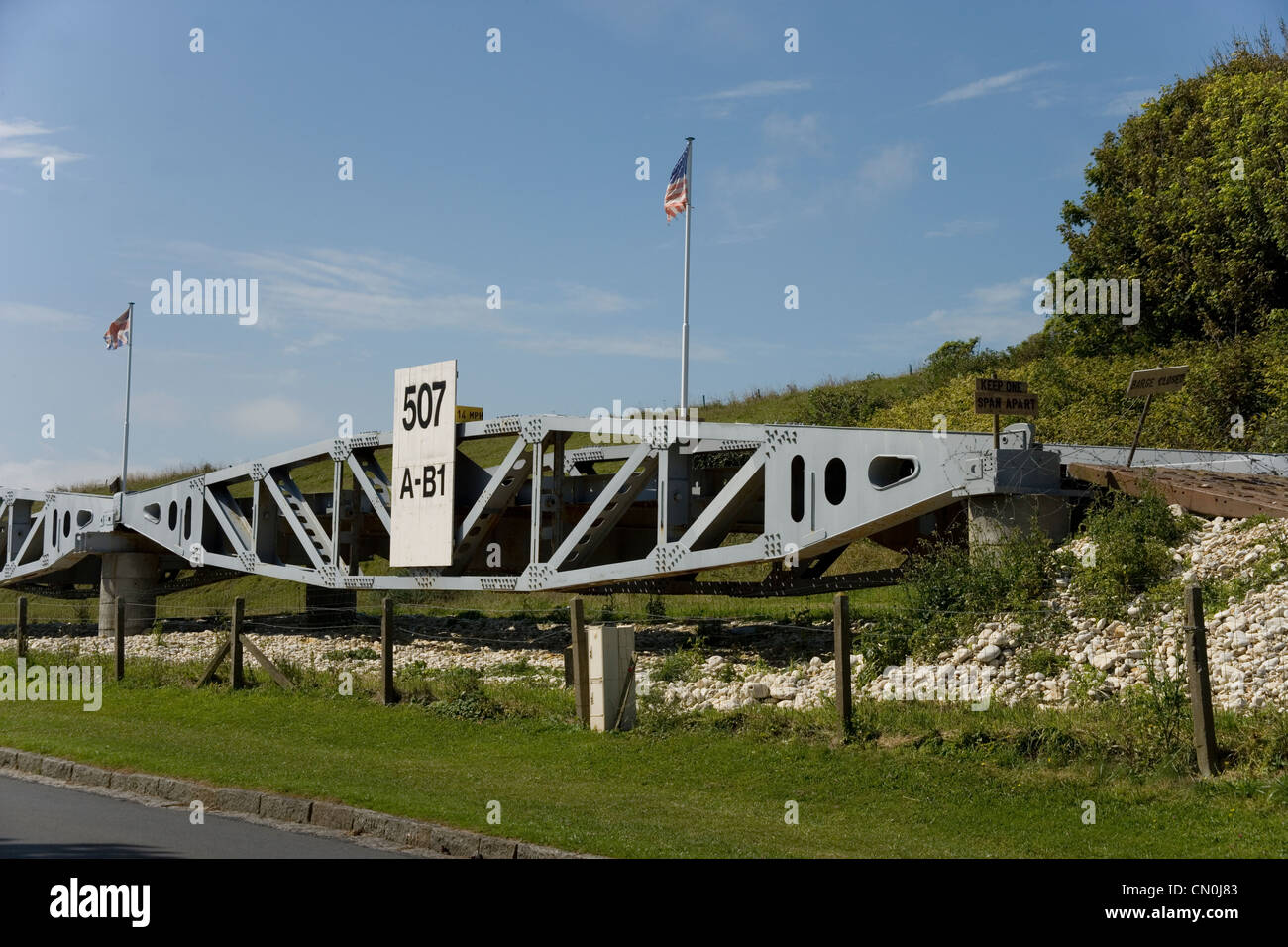 Section of floating bridge from D Day in the Vierville draw on Omaha ...