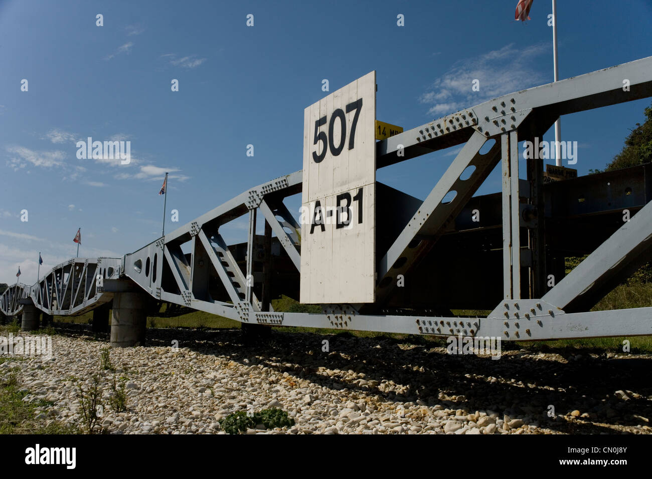 Section of floating bridge from D Day in the Vierville draw on Omaha ...