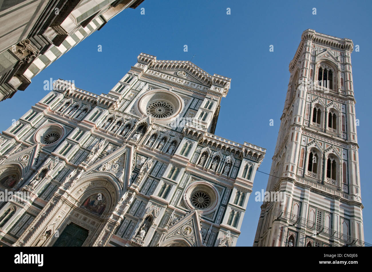 The front facade of the Florence cathedral (Santa Maria del Fiore ...