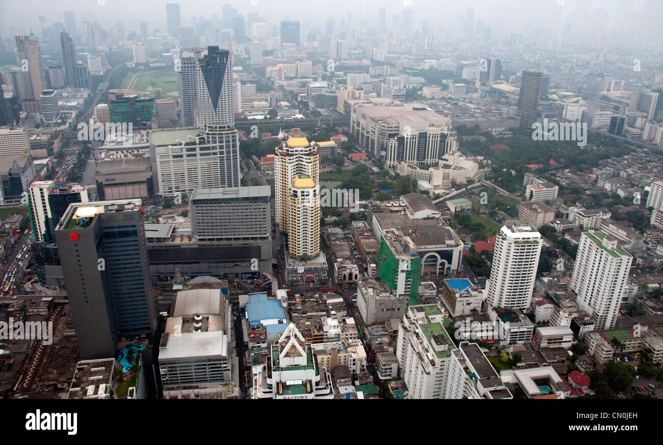 high window view on bangkok from Bayoke tower Stock Photo - Alamy