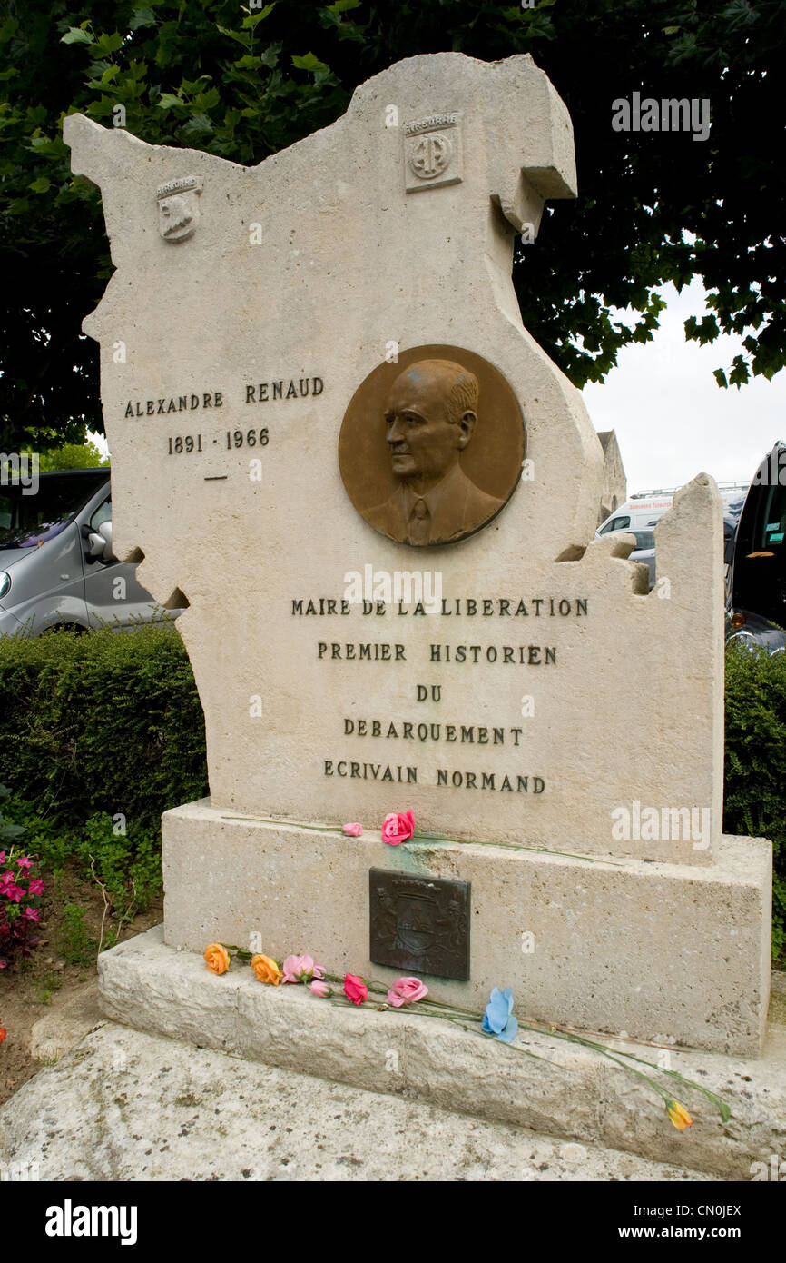 Memorial to Alexander Renaud mayor at the time of the liberation in ...