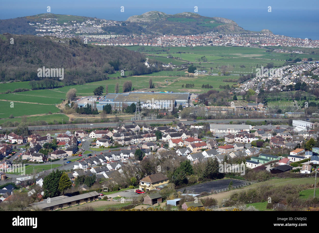 The town of Mochdre near Colwyn Bay North Wales Stock Photo - Alamy