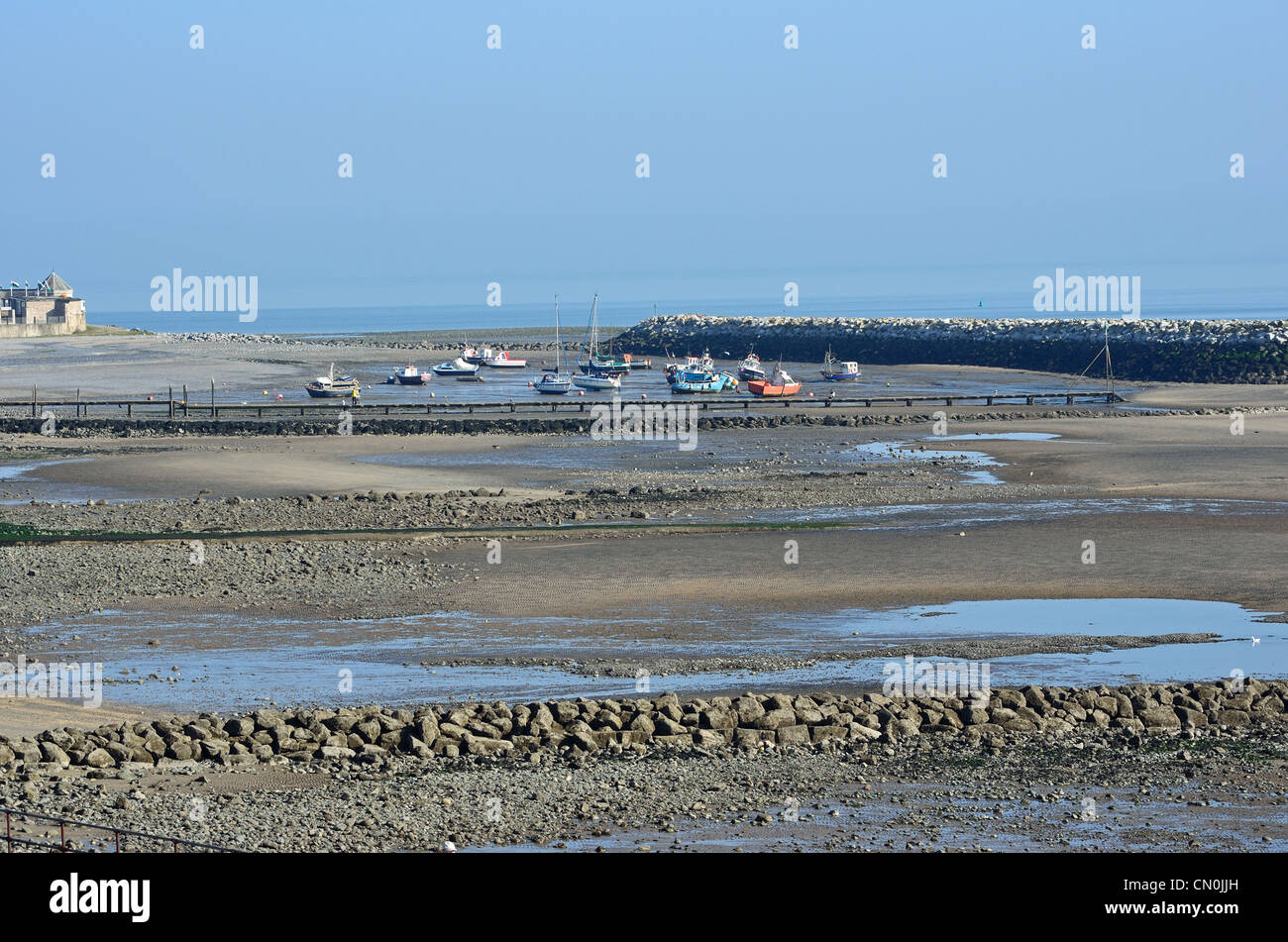 Rhos on Sea harbor Stock Photo - Alamy
